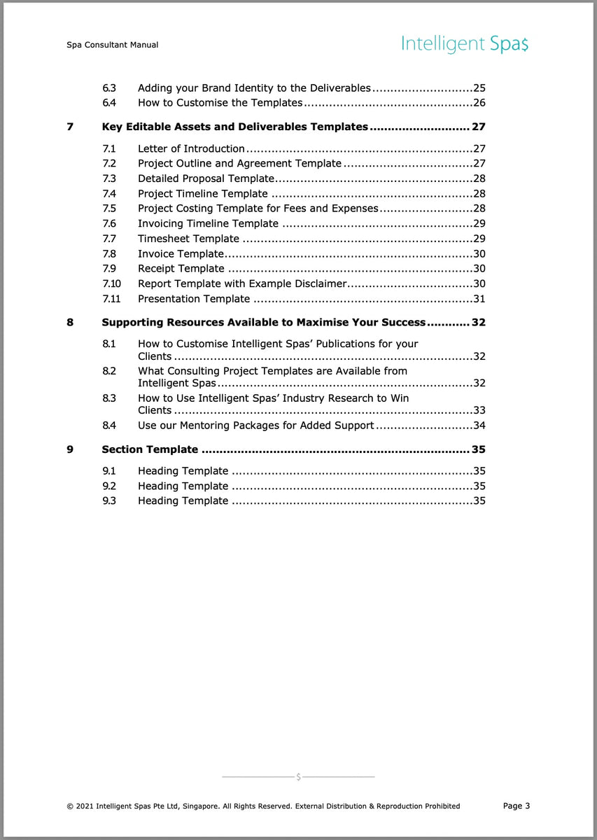 Spa Consultant Manual – Intelligent Spas Pte Ltd